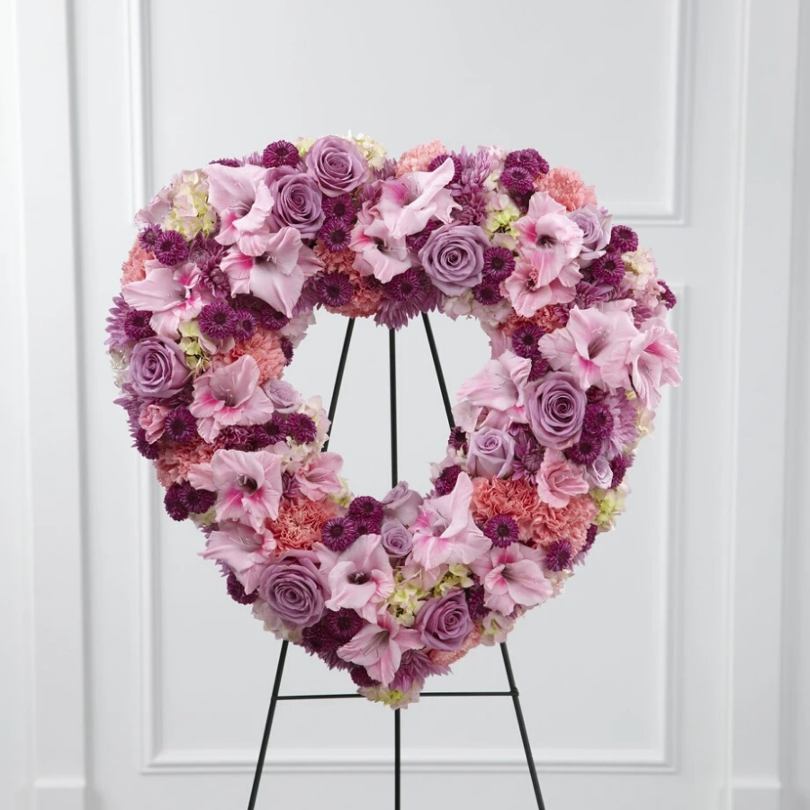 Eternal Rest Standing Heart | Canadiana Flowers Toronto, ON