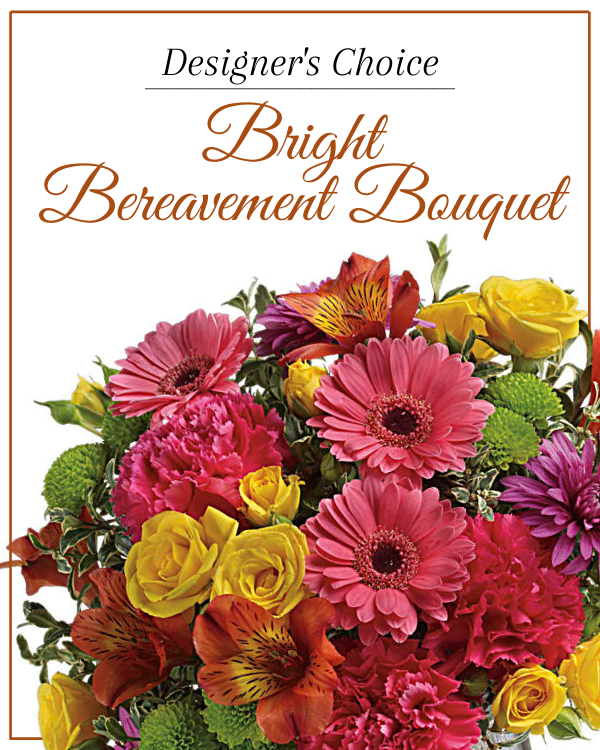 Bright Bereavement Bouquet | Canadiana Flowers Toronto, ON